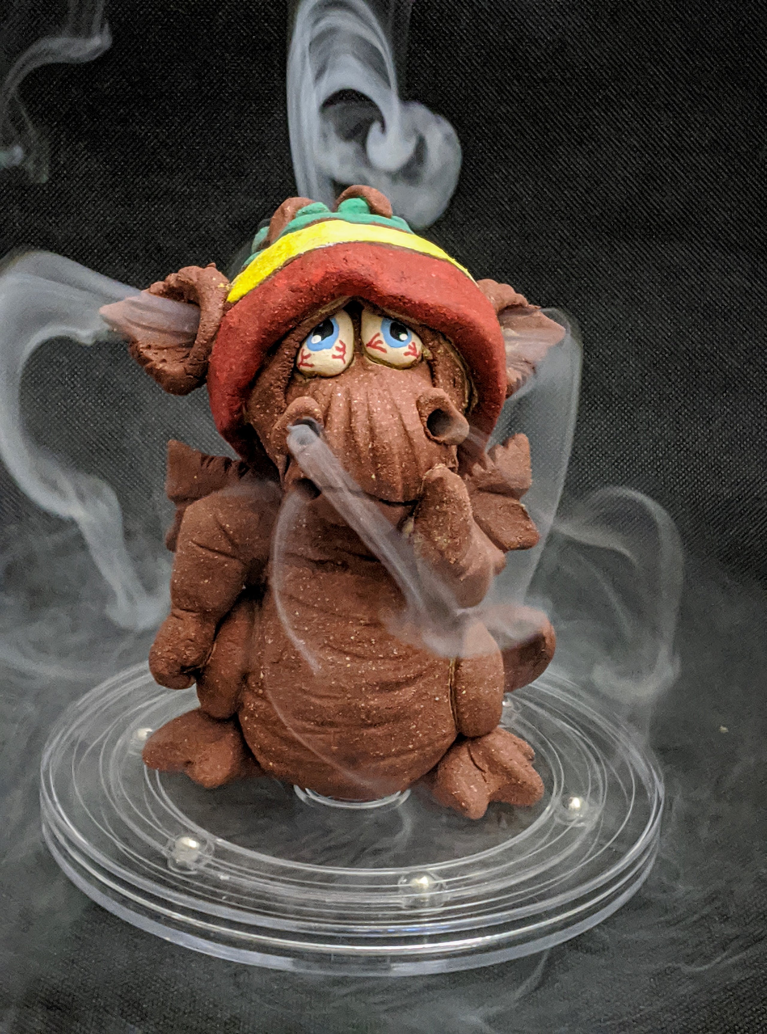 Rasta Dragon, OOAK, Stoneware, HighFired, Cold Glazed, Durable, Cone ...